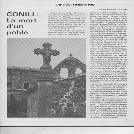 Conill. Escrit Setembre 1983 a "L'Imprès". | PDF
