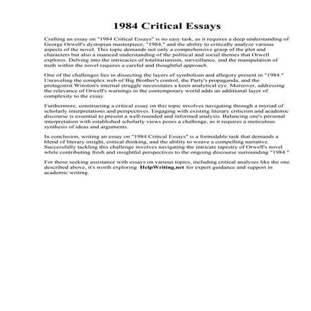 1984 Critical Essays.pdf