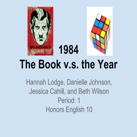 1984 the book vs 1984 the year | PDF