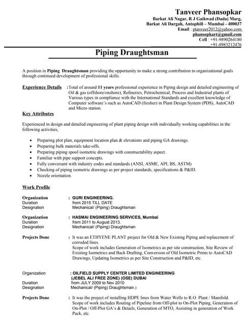 CV_ BIM Revit Mep Modeler & Draftsman | PDF