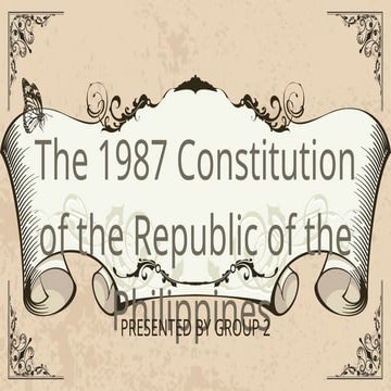 ARTICLE XIV OF THE 1987 PHILIPPINE CONSTITUTION | PPTX