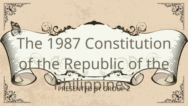 1987-constitution- of the Philippines ppt | PPTX
