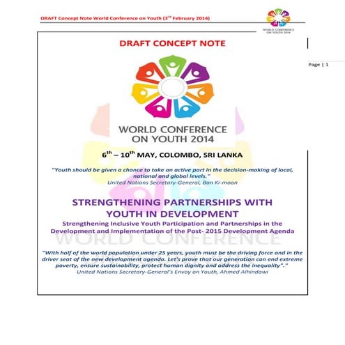 draft concept note wcy annex 02 | PDF