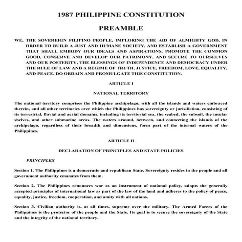 1987 Philippine Constitution | DOC