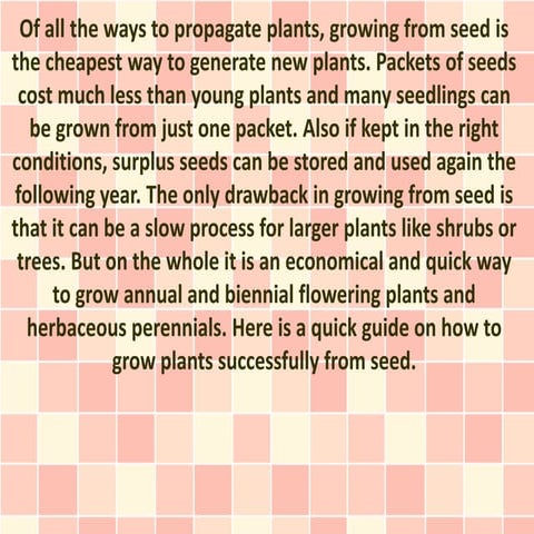 Growing Plants From Seed | PPTX