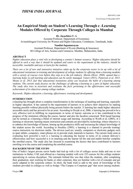 What is The Role of Students in Online Courses? | PDF