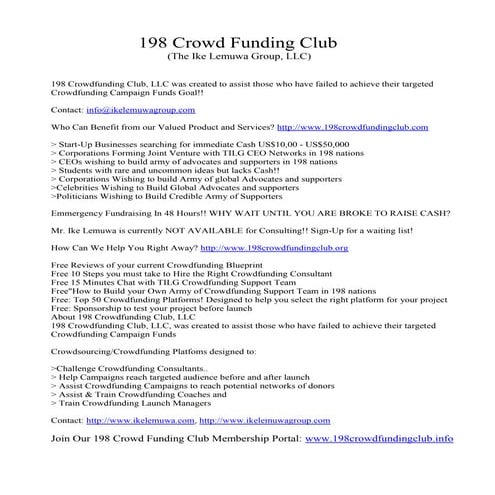 198 Crowd Funding Club | DOCX