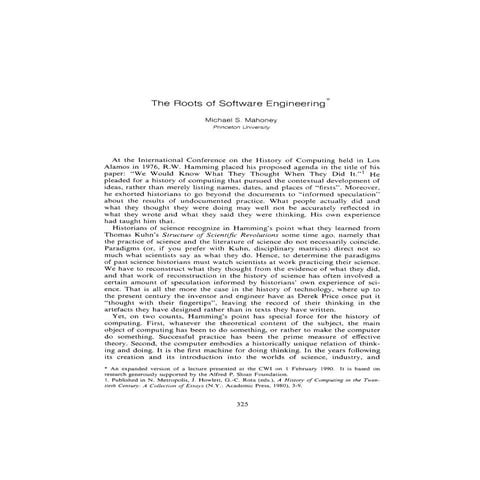 1990 the roots of software engineering | PDF