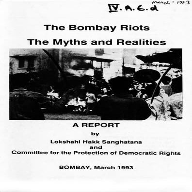 1993 - The Bombay Riots, The Myths and Realities | PDF
