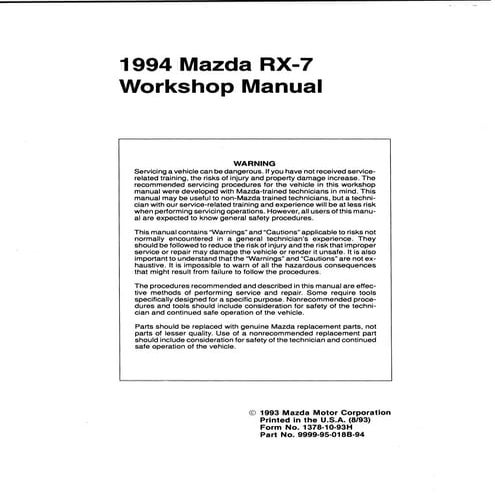 1994 Mazda RX7 Service Repair Manual.pdf