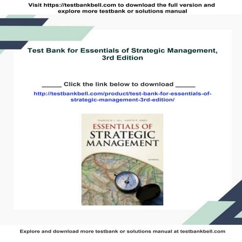 Test Bank for Essentials of Strategic Management, 3rd Edition | PDF