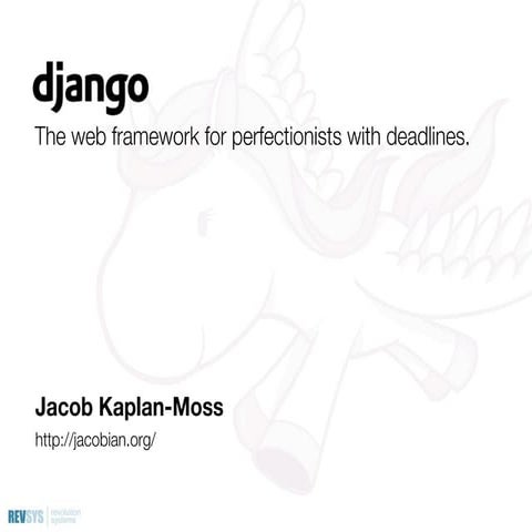 Django Introduction Dev In Rio 2009 Ppt