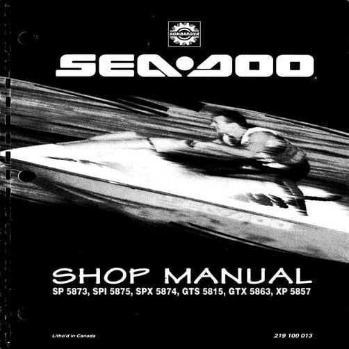 1995 Sea-Doo Bombardier Personal Watercraft Service Repair Manual.pdf