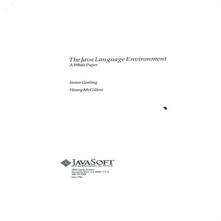 199605 white paper - the java language environment | PDF
