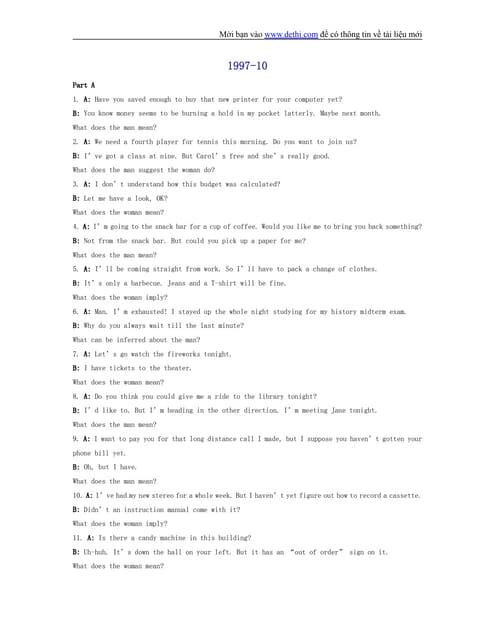 TOEFL EXERCISE 14 - Listen for WISHES | PPTX | Graduation | Personal Celebrations & Life Events