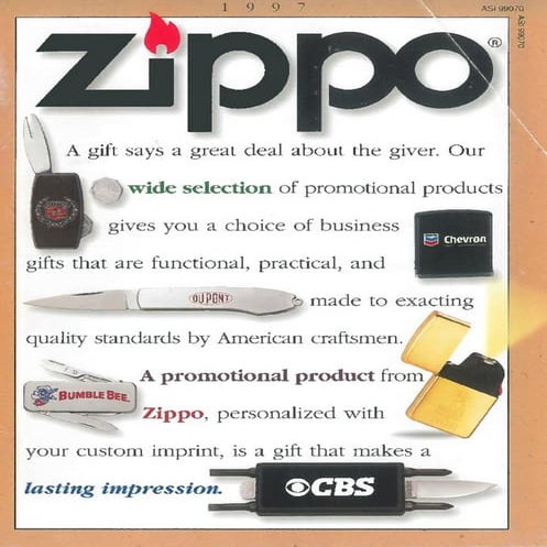 1997 zippo a promotional product, 44pages | PDF