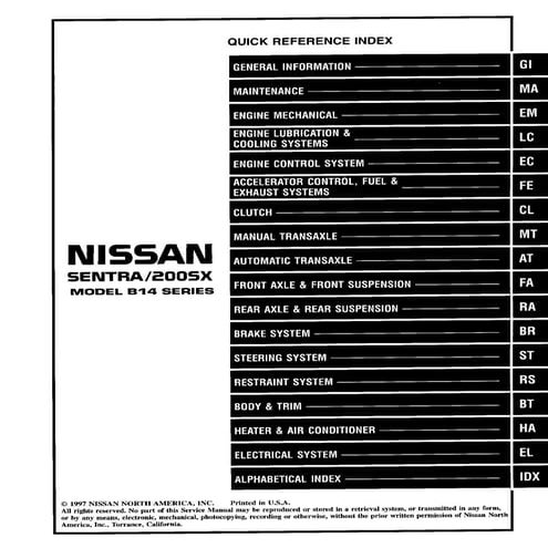 1998 Nissan Sentra SR Service Repair Manual.pdf