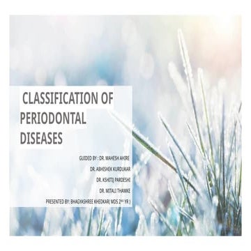 1999 CLASSIFICATION OF PERIODONTAL DISEASES.pptx