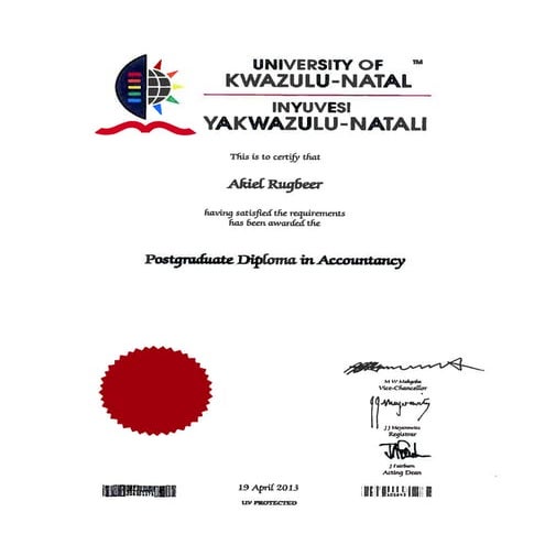 UKZN PGDA Degree | PDF