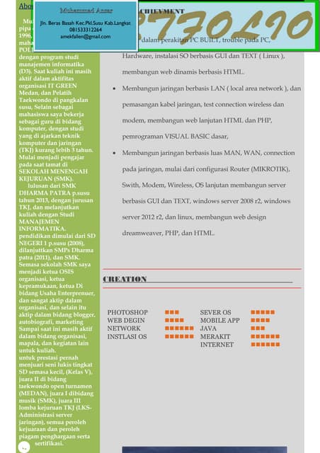 CONTOH BIODATA PENULIS DAN MOTTO DALAM SKRIPSI | DOCX