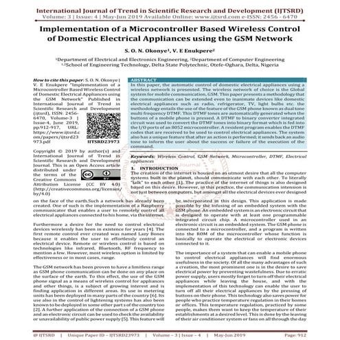 Design Exploration of a Microcontroller Based RF Remote Control 13amps ...