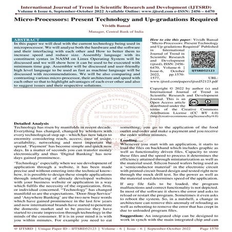 Micro Processors Present Technology and Up gradations Required | PDF | Programming Languages ...