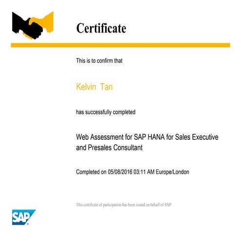 SAP HANA Cert | PDF