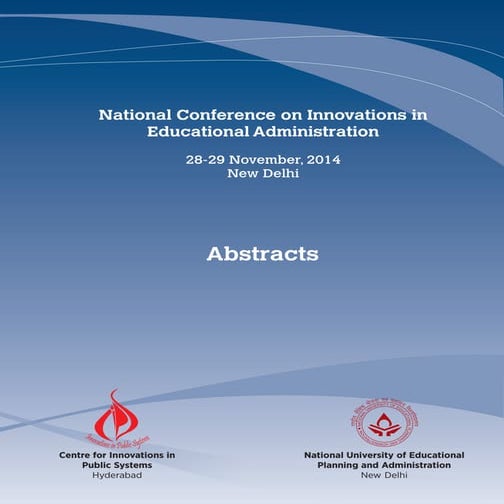 Abstracts - National Award for Innovations in Educational ...