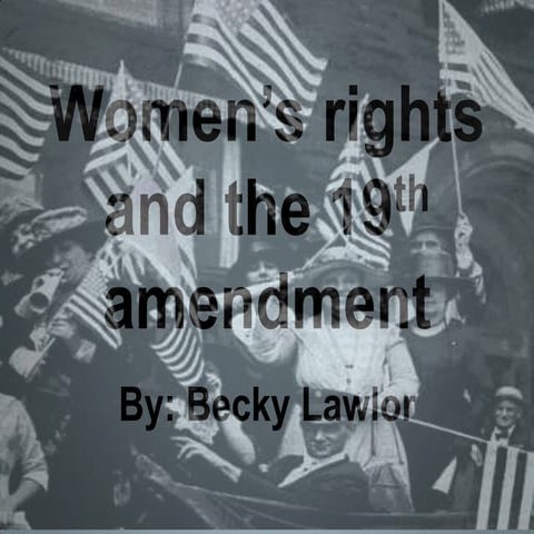 The 19th amendment | PPTX