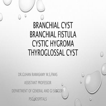 Cystic Disorders of Neck | PPTX