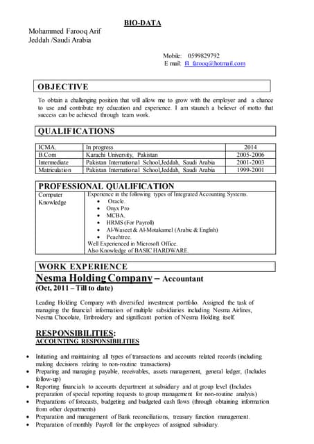 KHALID RAFIQUE CV | DOC | Business | Business and Finance