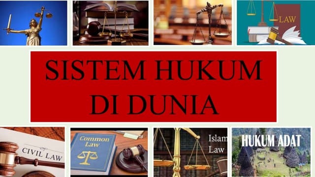 Sistem Hukum Didunia Tugas Fakultas Hukum Ppt