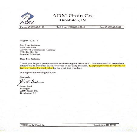 ADM Reference Letter | PDF