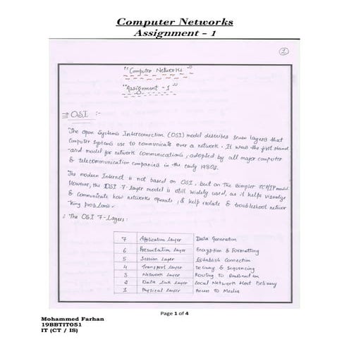 OSI model networking internet. | PDF