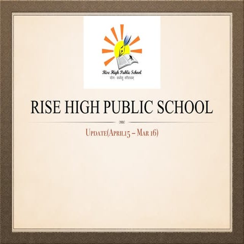 RHPS Update Apr 15-Mar 16 | PDF