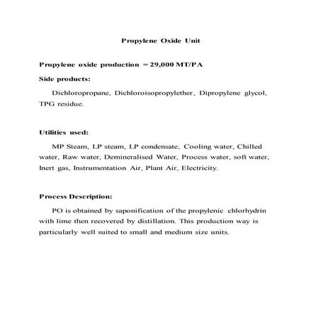 Propylene Oxide Unit | DOCX