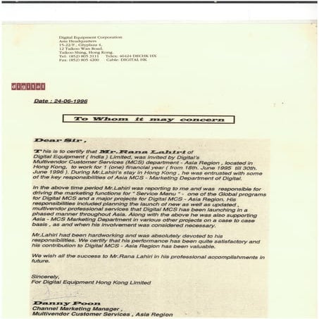 Appeciation letter from DEC HK | PDF