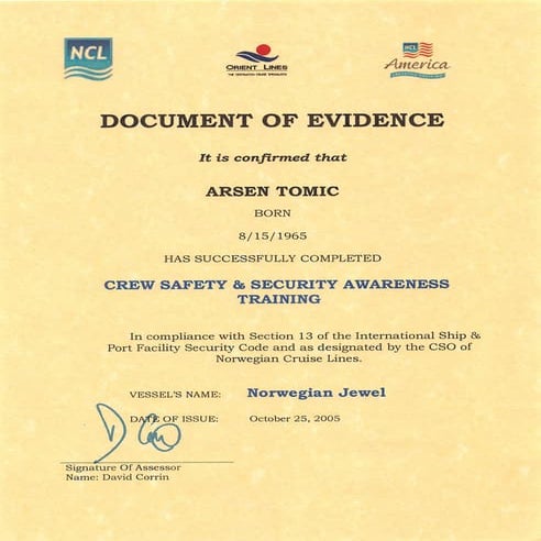 Crew safety and security awareness | PDF