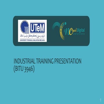 Industrial training presentation | PPTX