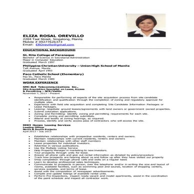 ELIZA CV with photo UPDATED 2016 | DOCX