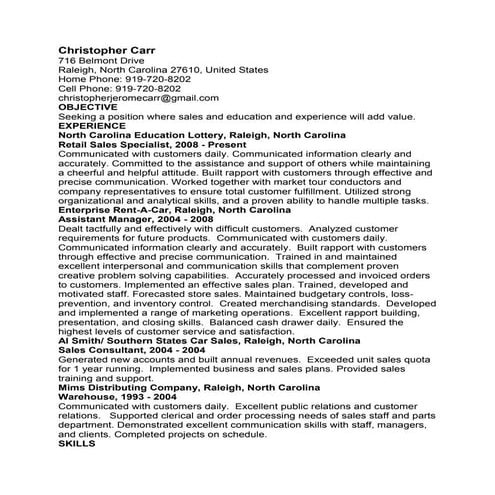 Matthew Smith, Resume 2015 | DOCX