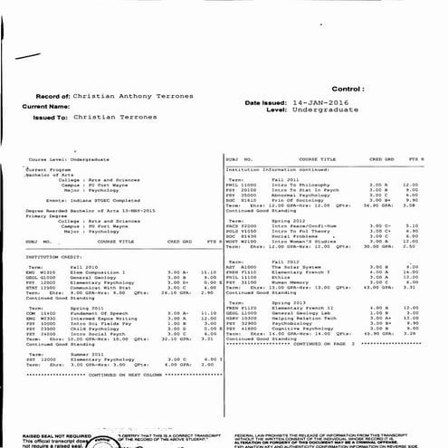 NYU Official Transcript | PDF