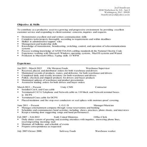 Corey resume | DOCX
