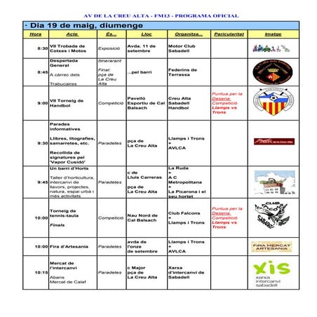 Festa Major La Creu Alta | PDF