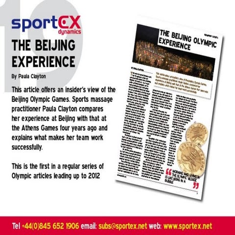 sportEX dynamics magazine Jan 09 highlights | PPT