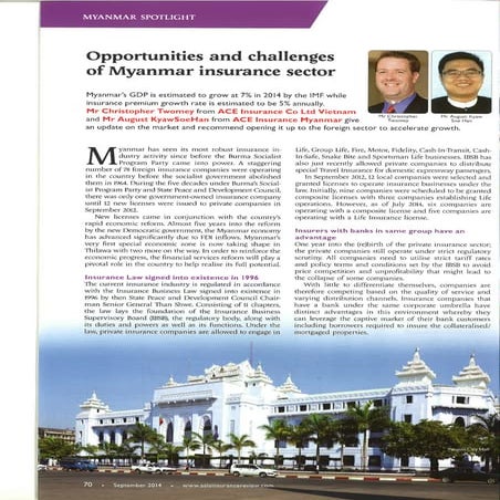 Myanmar_ Opportunities & challenges of Myanmar insurance sector | PDF