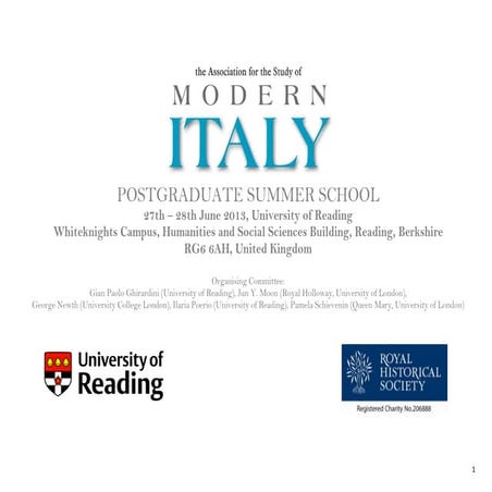 programme-asmi-pg-summer-school-2013 | PPT