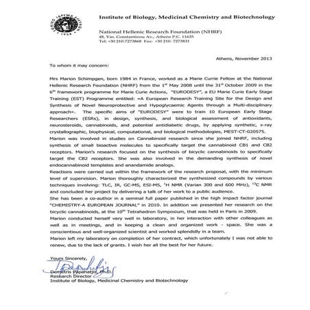 Reference Letter NHRF | PDF