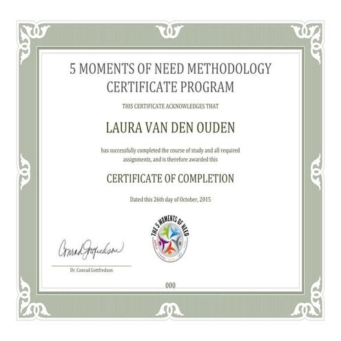 5 MOMENTS OF NEED METHODOLOGY CERTIFICATE PROGRAM | PDF