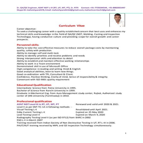MAHESH CV updated on 13.10.16